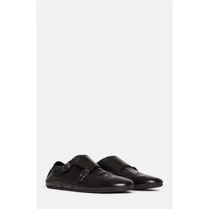 SCAROSSO Double Monk Strap Shoes - Black - Calf