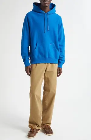 NOAH Double Pleat Cotton Herringbone Trousers