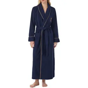 Ralph Lauren Monogram Fleece Robe Navy