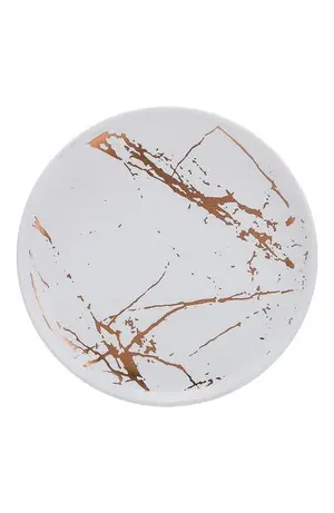 STONE + LAIN Zora Porcelain 4-piece Salad Plate Set - White