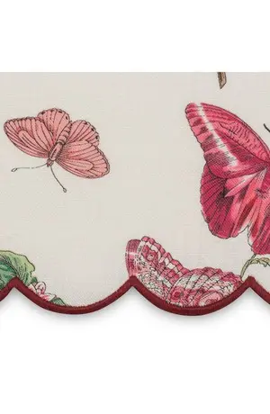 MATOUK Baudin Butterfly Set Of 2 Linen Guest Towels