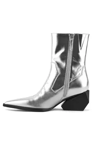 United Nude Ricky West Mid Boot - Silver
