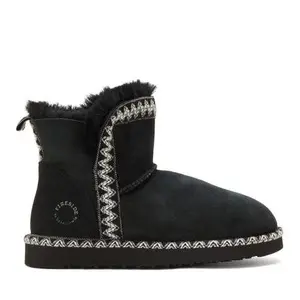 DEARFOAMS Fireside Perth Shearling Bootie - Black