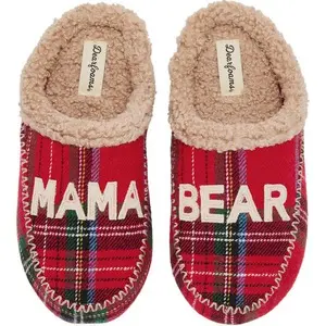 DEARFOAMS Mama Bear Clog Slippers - Plaid