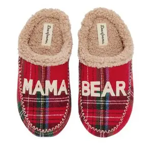DEARFOAMS Mama Bear Clog Slippers - Plaid