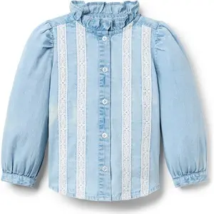 Janie And Jack Chambray Lace Shirt