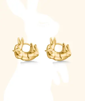 HEY HARPER Rabbit Earrings - Gold