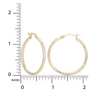 HOT SILVER Round Hoop Sterling Silver Earrings