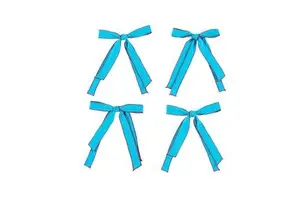 CASA EDEL Moñitas Napkin Ringset Of 4 - Cyan