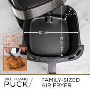 WOLFGANG PUCK 9.7qt Stainless Steel Air Fryer