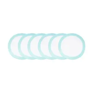 C&F HOME Rim Braided Round Placemats Sets Of 6 Collection - Blue