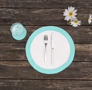 C&F HOME Rim Braided Round Placemats Sets Of 6 Collection