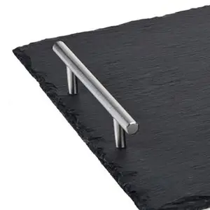 WOLFGANG PUCK Slate Tray With Stainless Steel Handles