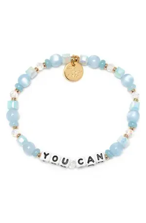 LITTLE WORDS PROJECT Beaded Stretch Bracelet - Blue