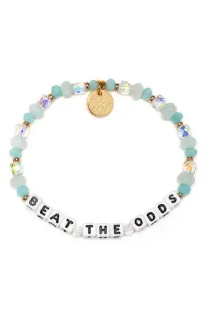 LITTLE WORDS PROJECT Beat The Odds Beaded Stretch Bracelet Blue