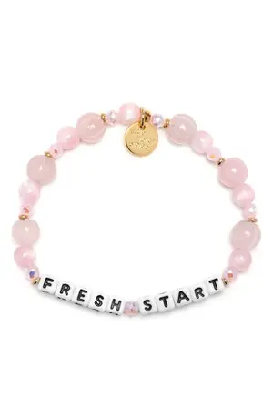 LITTLE WORDS PROJECT Fresh Start Beaded Stretch Bracelet - Pink