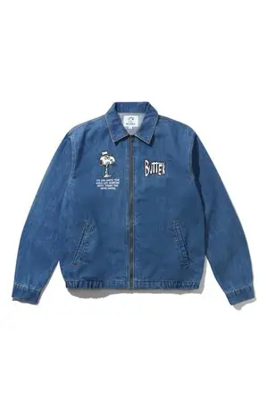 BUTTER GOODS Peanuts® Snoopy Spike Cotton Jacket - Distressed Indigo