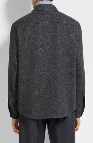 Zegna Cashmere & Silk Overshirt - Dark Grey