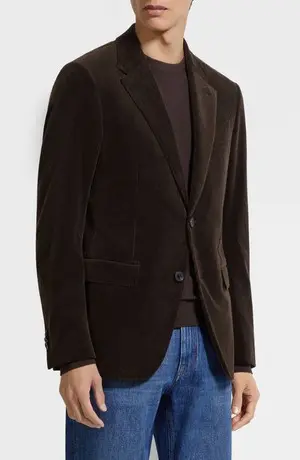 Zegna Cashco Stretch Cotton & Cashmere Corduroy Blazer - Dark Brown