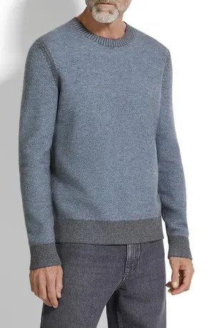 Zegna Oasi Cashmere Crewneck Sweater - Light Blue