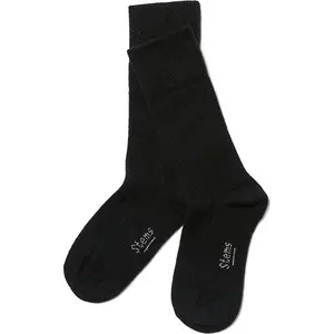 STEMS Stretch Cashmere Crew Socks - Black