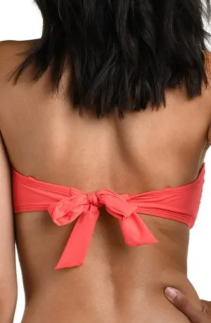 La Blanca Island Goddess Bandeau Bikini Top - Sunset Glow