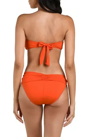 La Blanca Island Goddess Bandeau Bikini Top - Tangelo