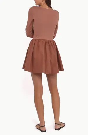 PETAL & PUP Sheena Long Sleeve Fit & Flare Mini Dress