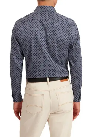 Ted Baker London Sef Slim Fit Print Cotton Button-up Shirt - Navy