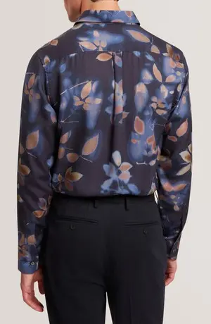 Ted Baker London Kalmill Print Button-up Shirt - Navy