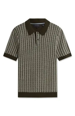 Ted Baker London Kolomer Textured Herringbone Polo