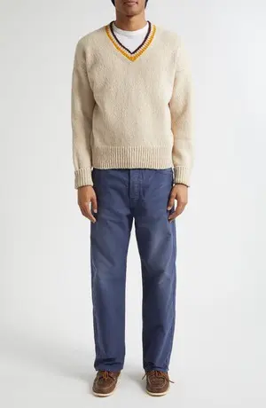 Visvim College Wool & Cashmere V-neck Sweater