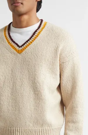 Visvim College Wool & Cashmere V-neck Sweater