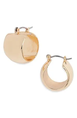 Nordstrom Wide Huggie Hoop Earrings - Gold