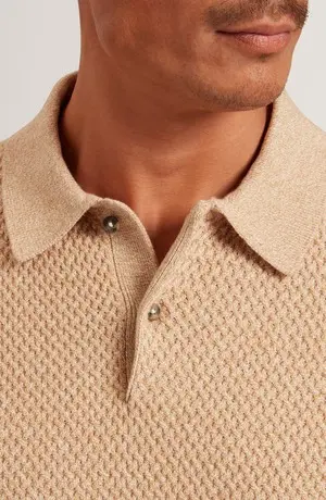 Ted Baker London Janko Textured Polo - Camel