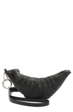 LEMAIRE Croissant Leather Coin Purse - Black