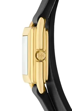 Tory Burch Kira Small Double Wrap Watch - Black