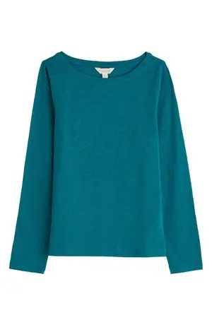 SEASALT CORNWALL Easel Long Sleeve Stretch Organic Cotton Top - Melange Mast