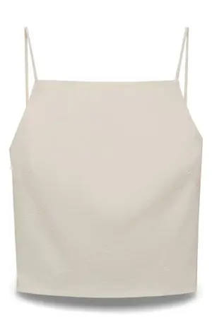 Mango Square Neck Camisole - Ecru