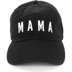 REY TO Z Mama Embroidered Baseball Hat - Black