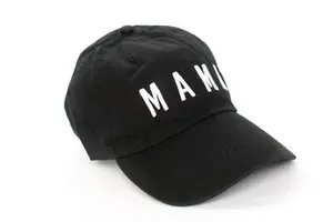 REY TO Z Mama Embroidered Baseball Hat - Black