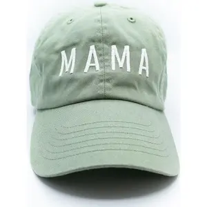 REY TO Z Mama Embroidered Baseball Hat - Dusty Sage