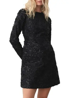 Mint Velvet Sequin Applique Mini Dress
