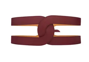 VAINCOURT PARIS La Délicieuse Leather Corset Belt - Dark Red