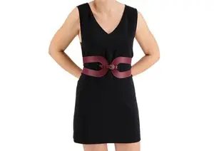VAINCOURT PARIS La Délicieuse Leather Corset Belt - Dark Red