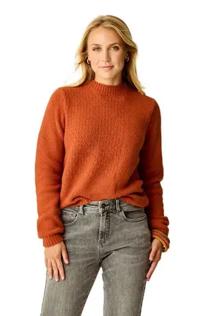 Carve Designs Monroe Stitched Sweater - Copper