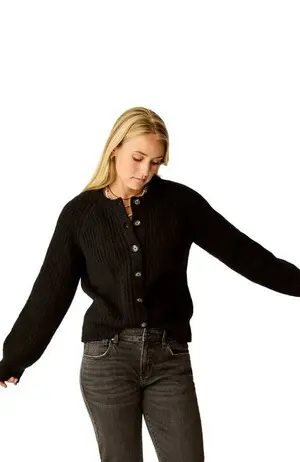 Carve Designs Daphne Wool Cardigan - Black