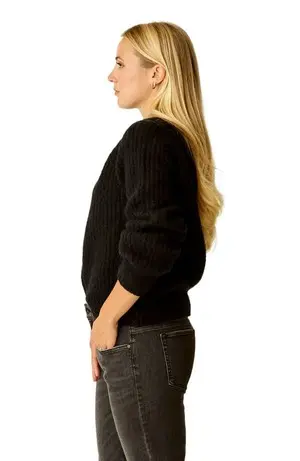 Carve Designs Daphne Wool Cardigan - Black