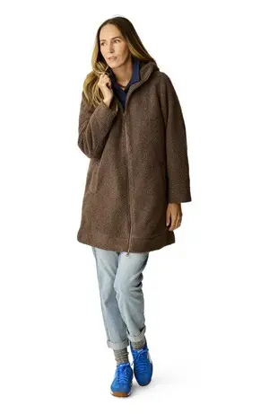 Carve Designs Indy Boucle Fleece Jacket - Espresso