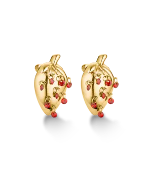 HEY HARPER Strawberry Stud Earrings - Gold